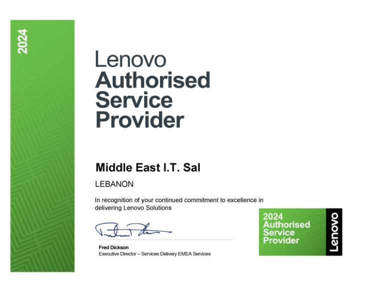 MEIT - Lenovo Authorised Service Provider 2024